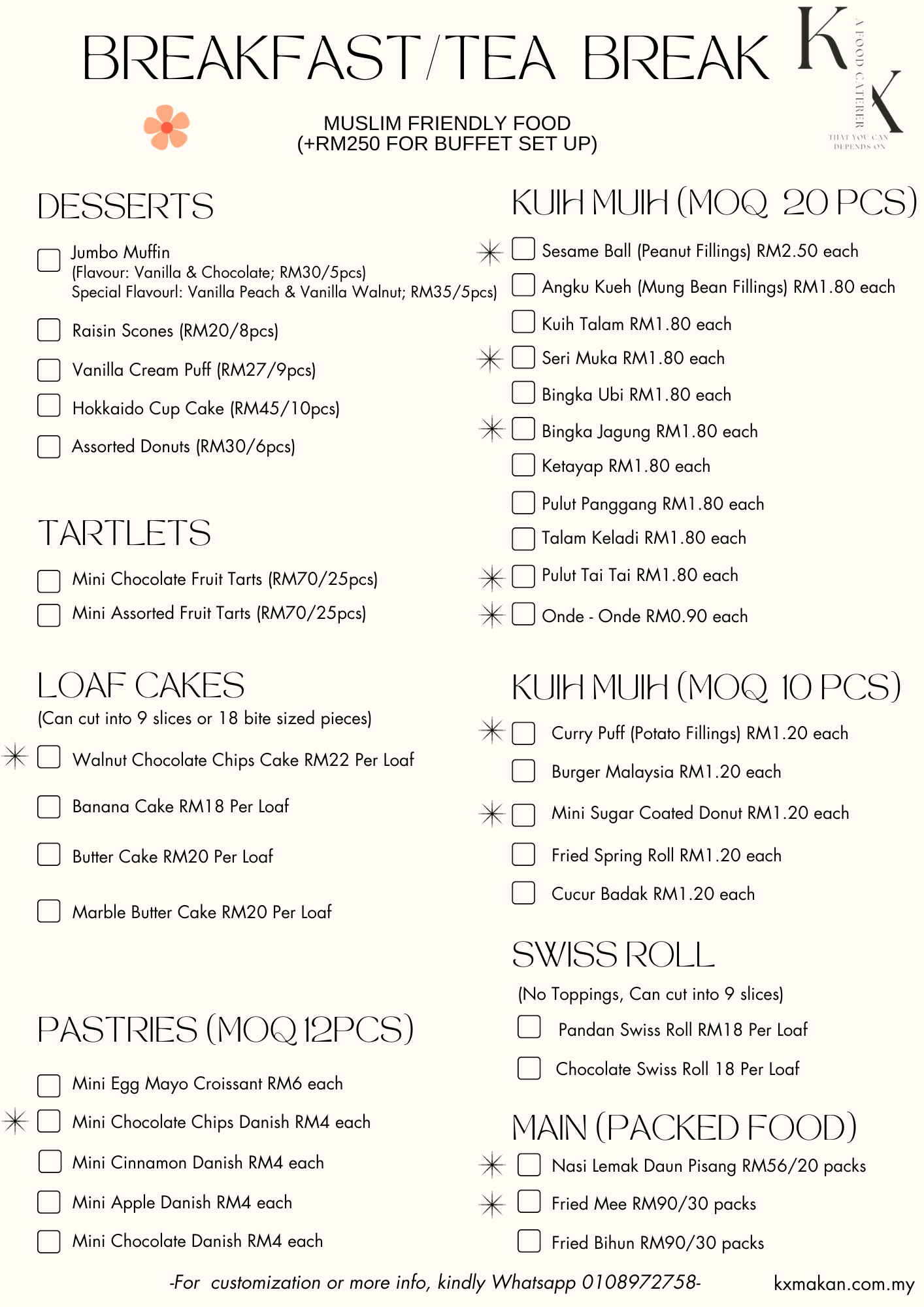 Discover Affordable and Varieties Menu For Events